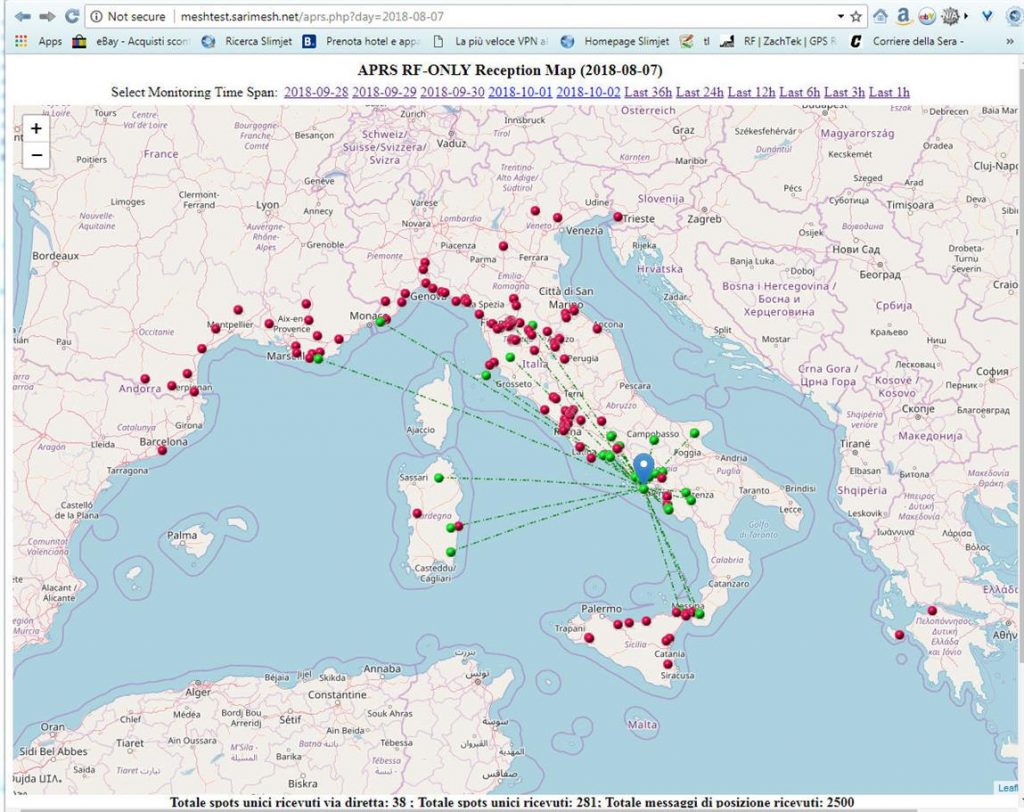 APRS Stations – ARI Penisola Sorrentina